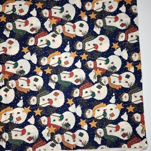 Snowman Fabric, Cotton Snowman Fabric, Christmas Quilting Cotton Fabric ...