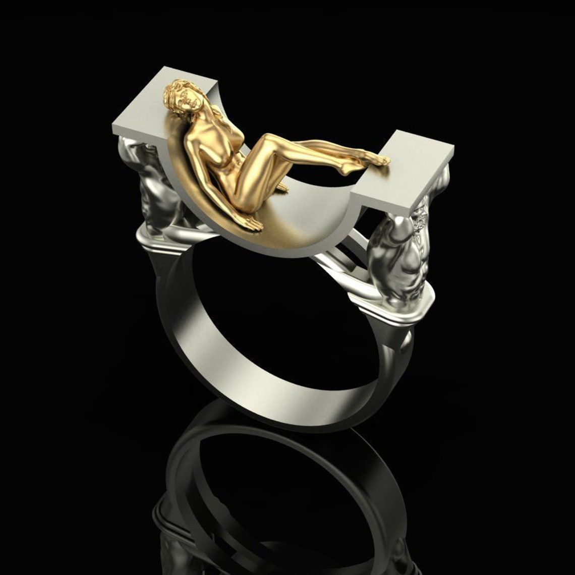 Silver Kamasutra Ring Erotic Silver Sexual Jewelry Ring For Etsy