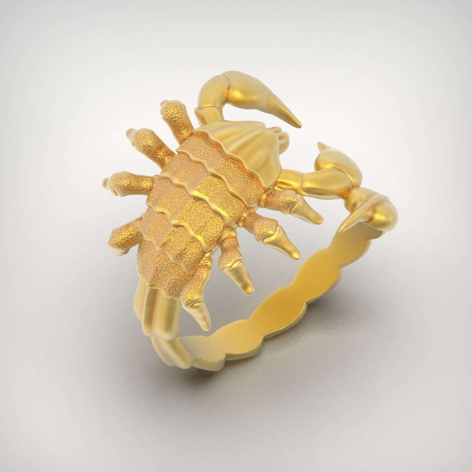 Scorpion signet ring silver men's ring zodiac symbol | Etsy