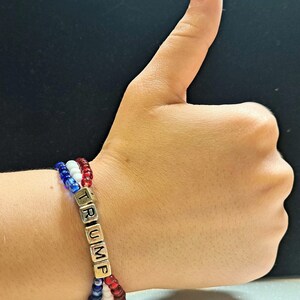 Support Trump American Patriot Tri-strand Stretchy Bracelets - Etsy