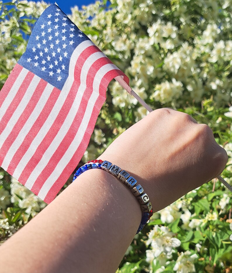 Support Trump American Patriot Tri-strand Stretchy Bracelets - Etsy