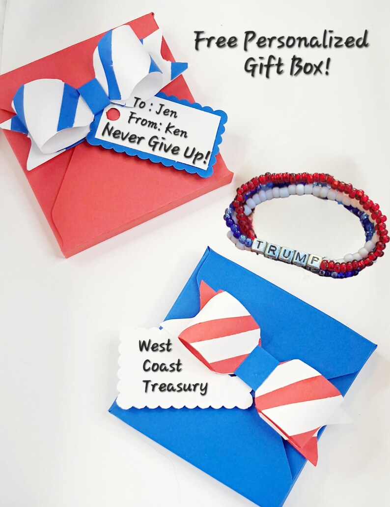 Support Trump American Patriot Tri-strand Stretchy Bracelets - Etsy