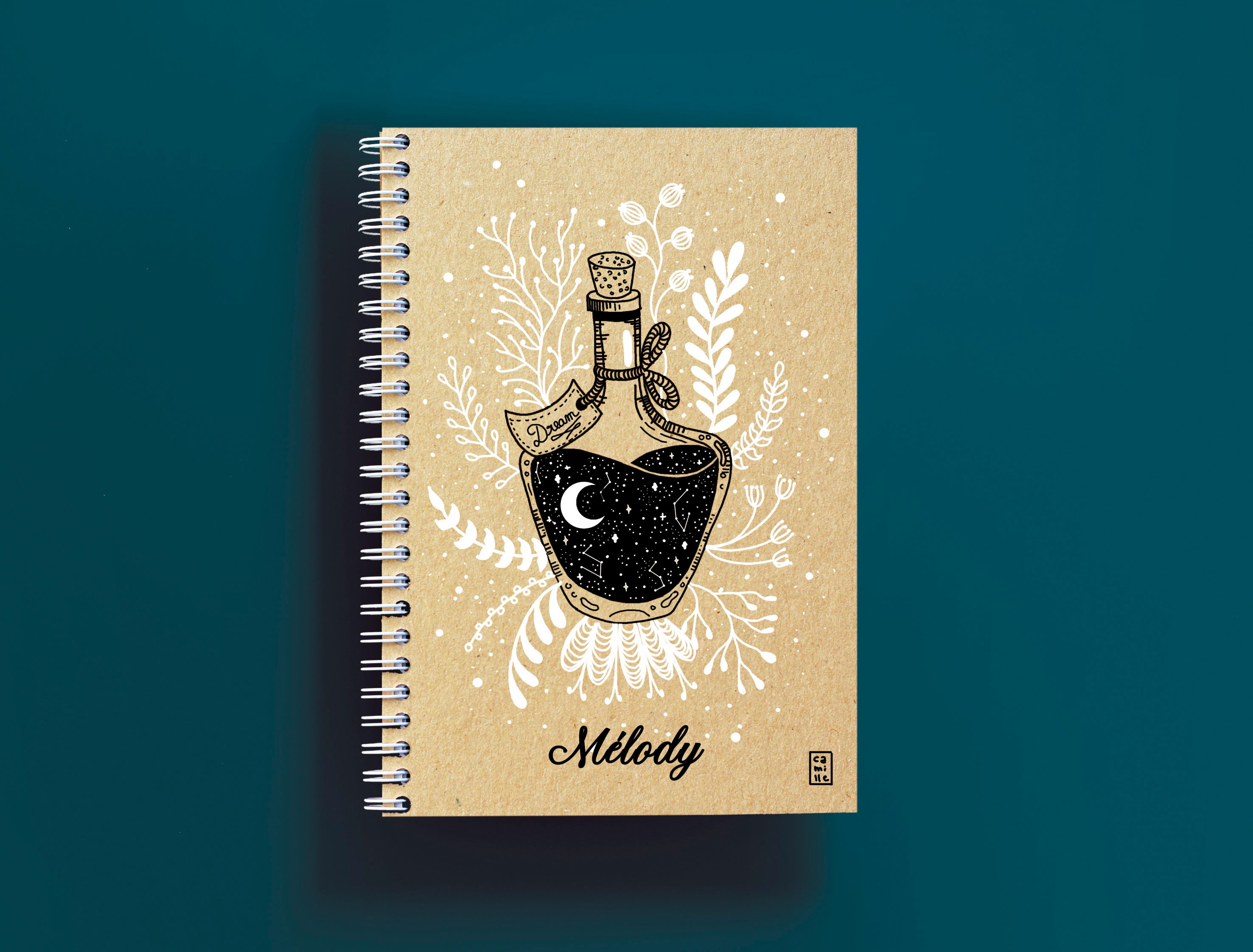 100% Handmade Illustrated Magical Notebook and customizable | Etsy