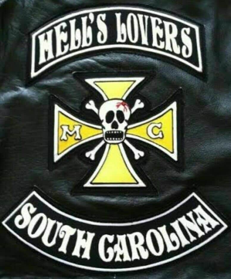 Hells lovers mc 35 cm embroidered iron on set | Etsy