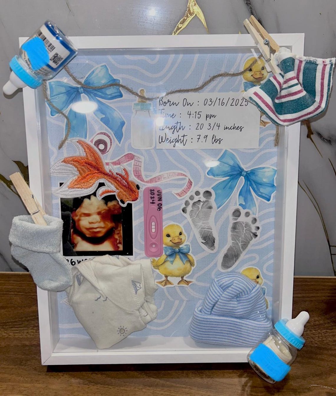Baby Box Newborn/infant Shadow Box - Etsy