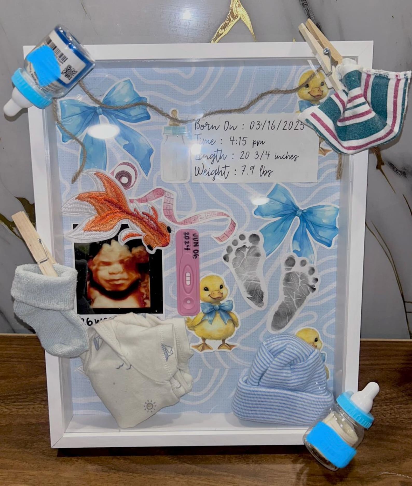 Baby Box Newborn/infant Shadow Box - Etsy