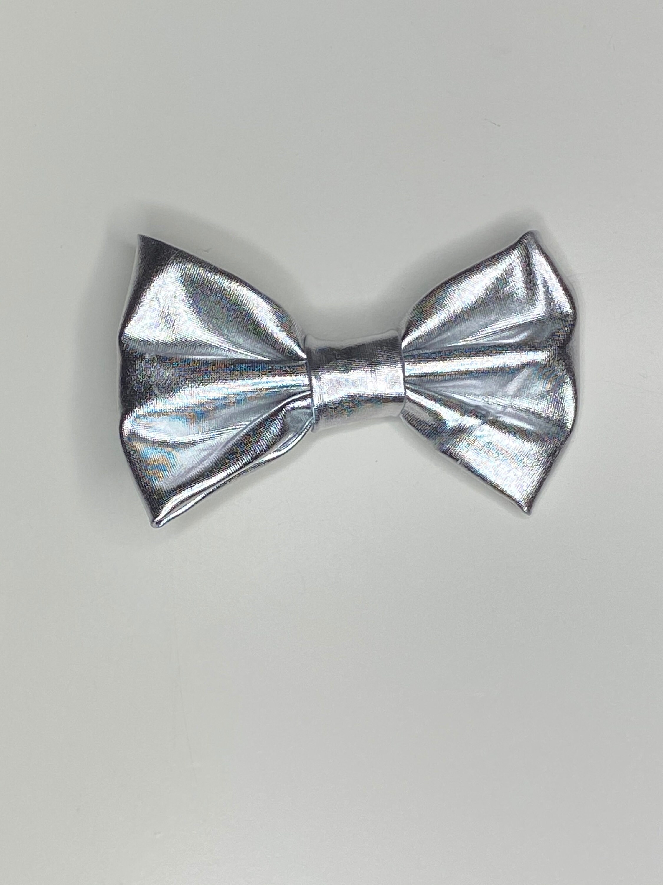 Silver Metallic Bow - Etsy