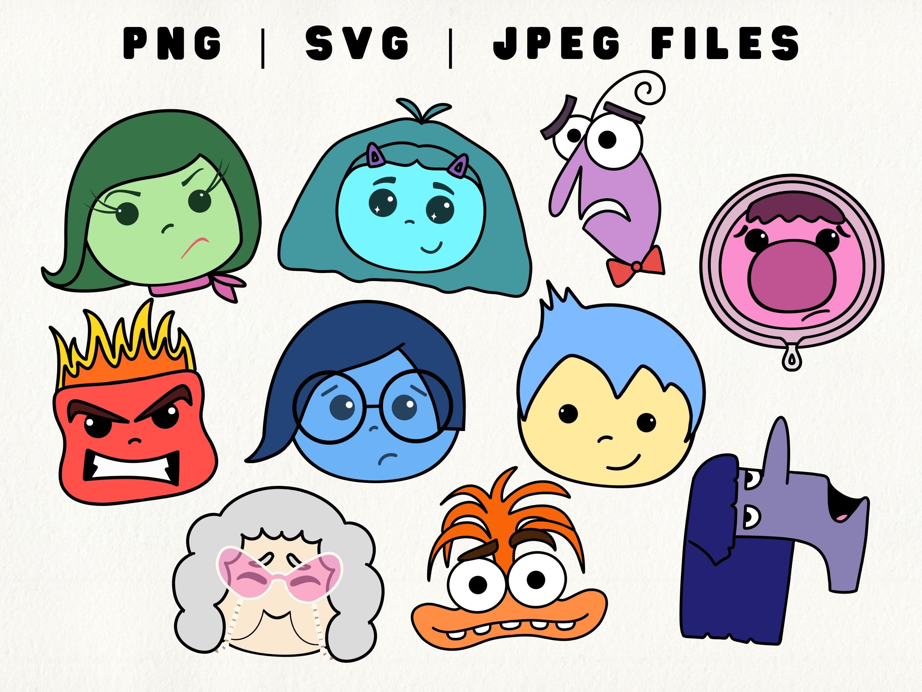 Inside Out 2 SVG Layered Cut Files, Vector SVG Inside Out 2 Character ...