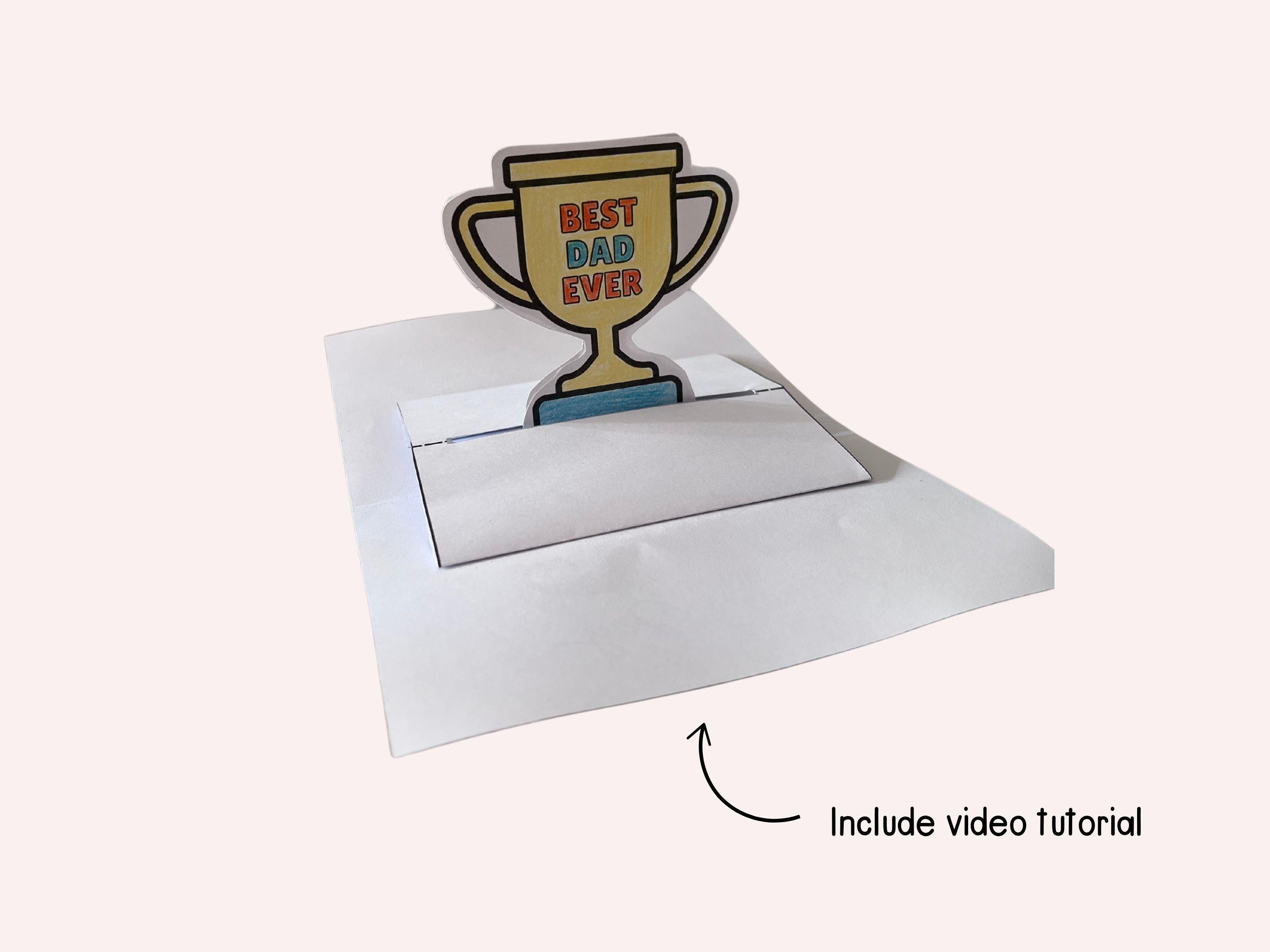 Father's Day Pop up Card DIY Instant Printable Gift for Father No.1 ...