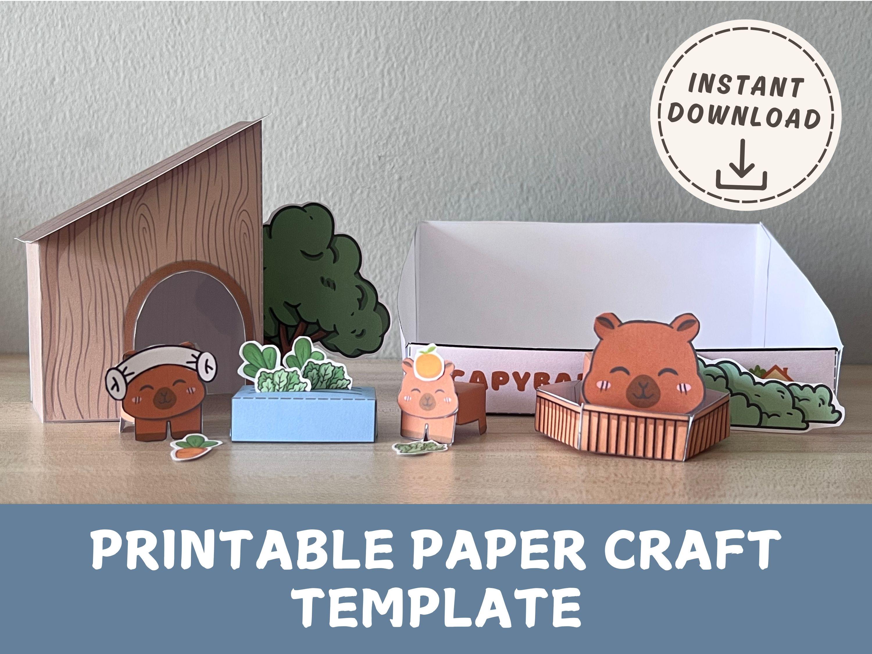 Capybara Paper Doll House: DIY Craft Template for Kids (digital ...
