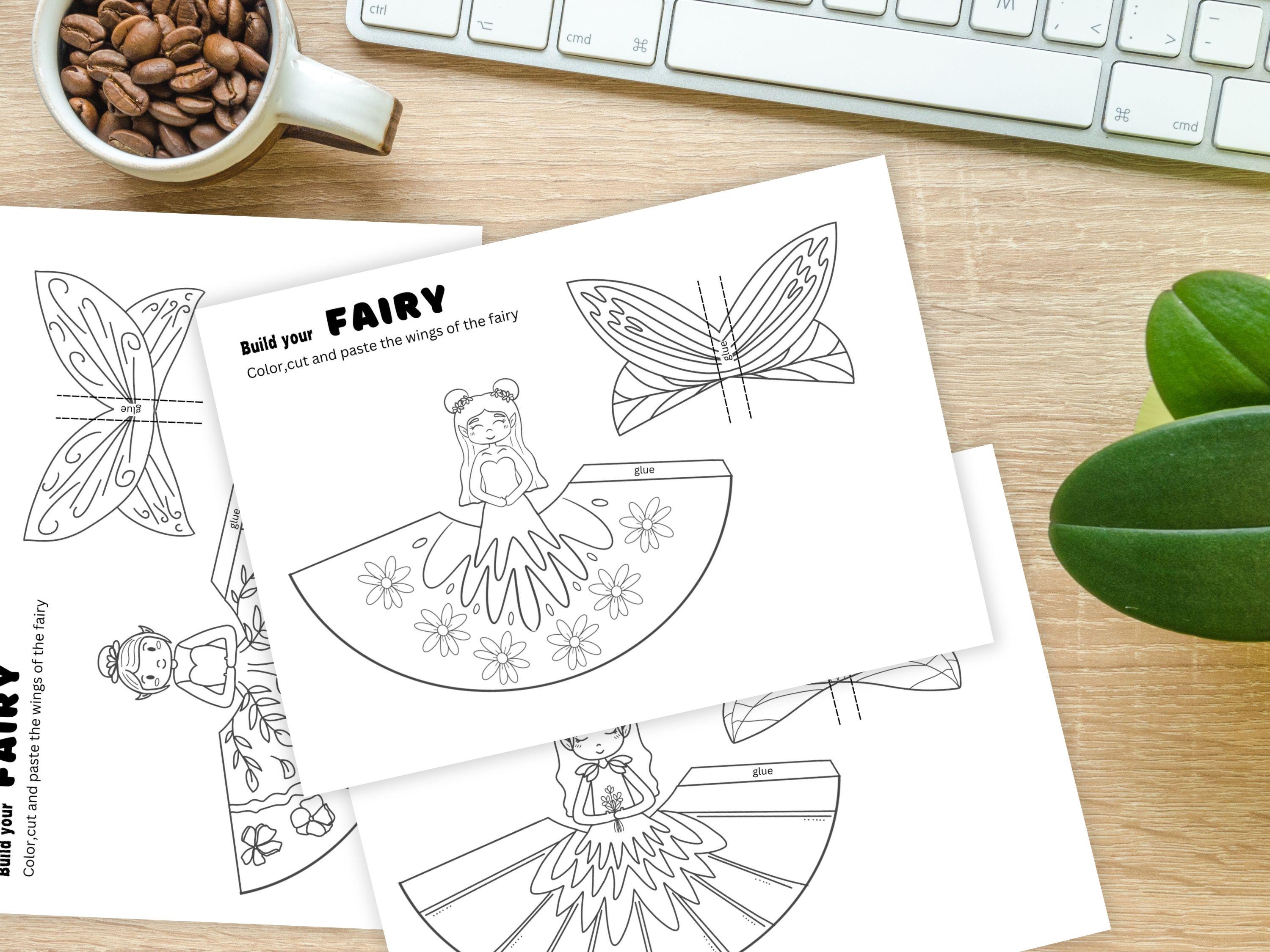 Fairy Paper Doll Printable: DIY Craft Template for Kids (digital ...