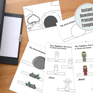 Easter Sunday Story Telling Scenery Paper Craft, Jesus Resurrection ...