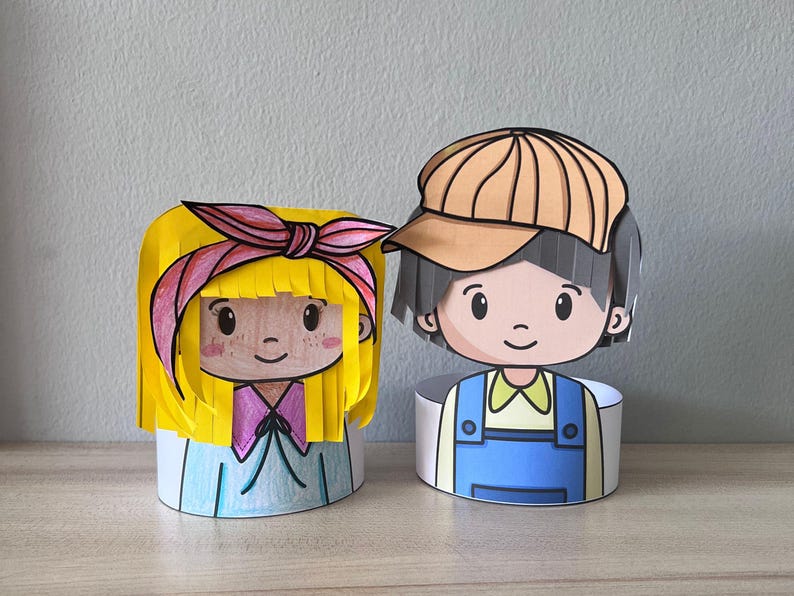 Hair Salon Paper Craft Activity Kit: DIY Haircut Game (PDF) - Etsy