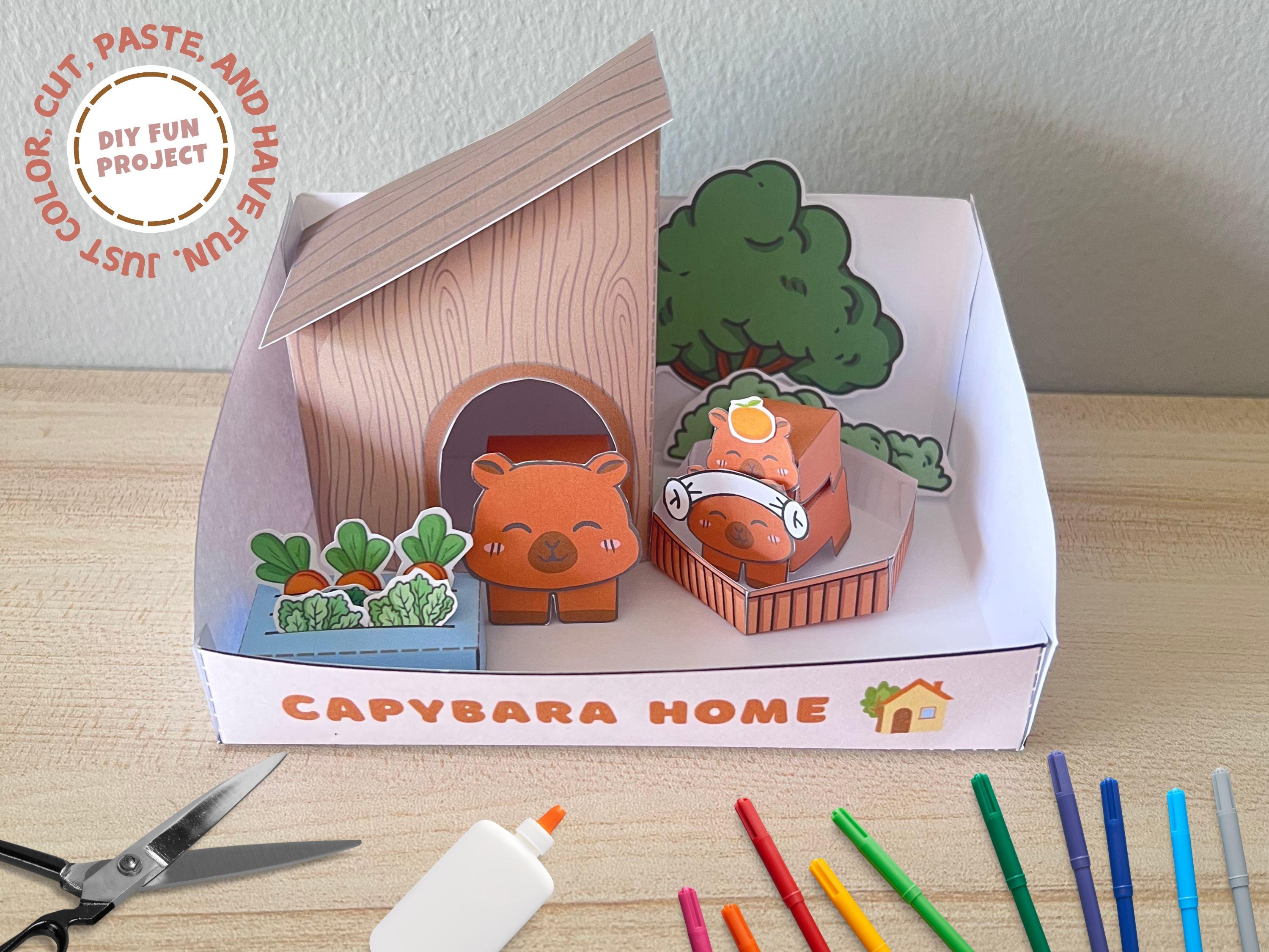Capybara Paper Doll House: DIY Craft Template for Kids (digital ...