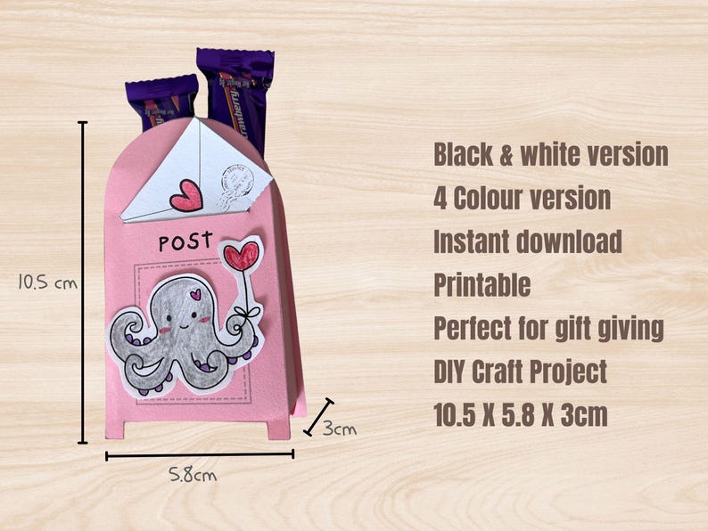Valentine's Day Gift Box - Printable Love Letter Mailbox Craft Template ...