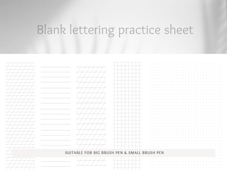 Calligraphy Practice Sheet Handlettering Practice Sheet Blank Lettering ...