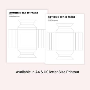 3D Photo Frame Mother's Day Paper Craft: DIY Gift for Kids (digital ...