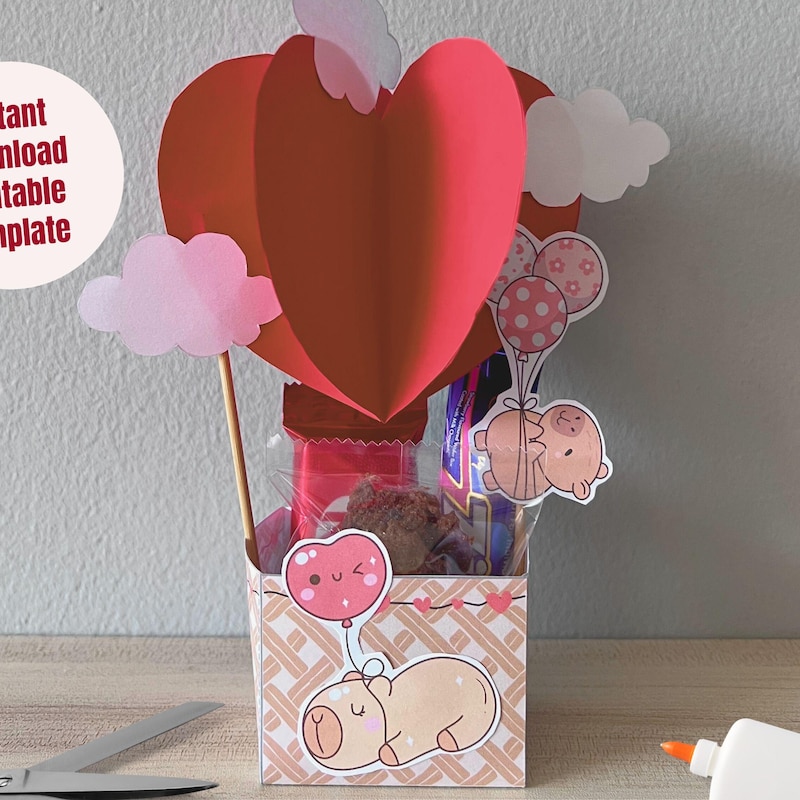 Hot Air Balloon Valentines Box - Etsy
