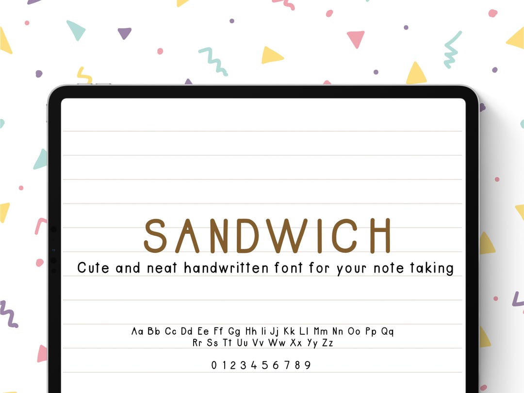 Cute Handwriting Font, Neat Note-taking Font (OTF, TTF) - Etsy
