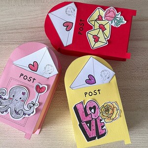 Valentine's Day Gift Box - Printable Love Letter Mailbox Craft Template ...