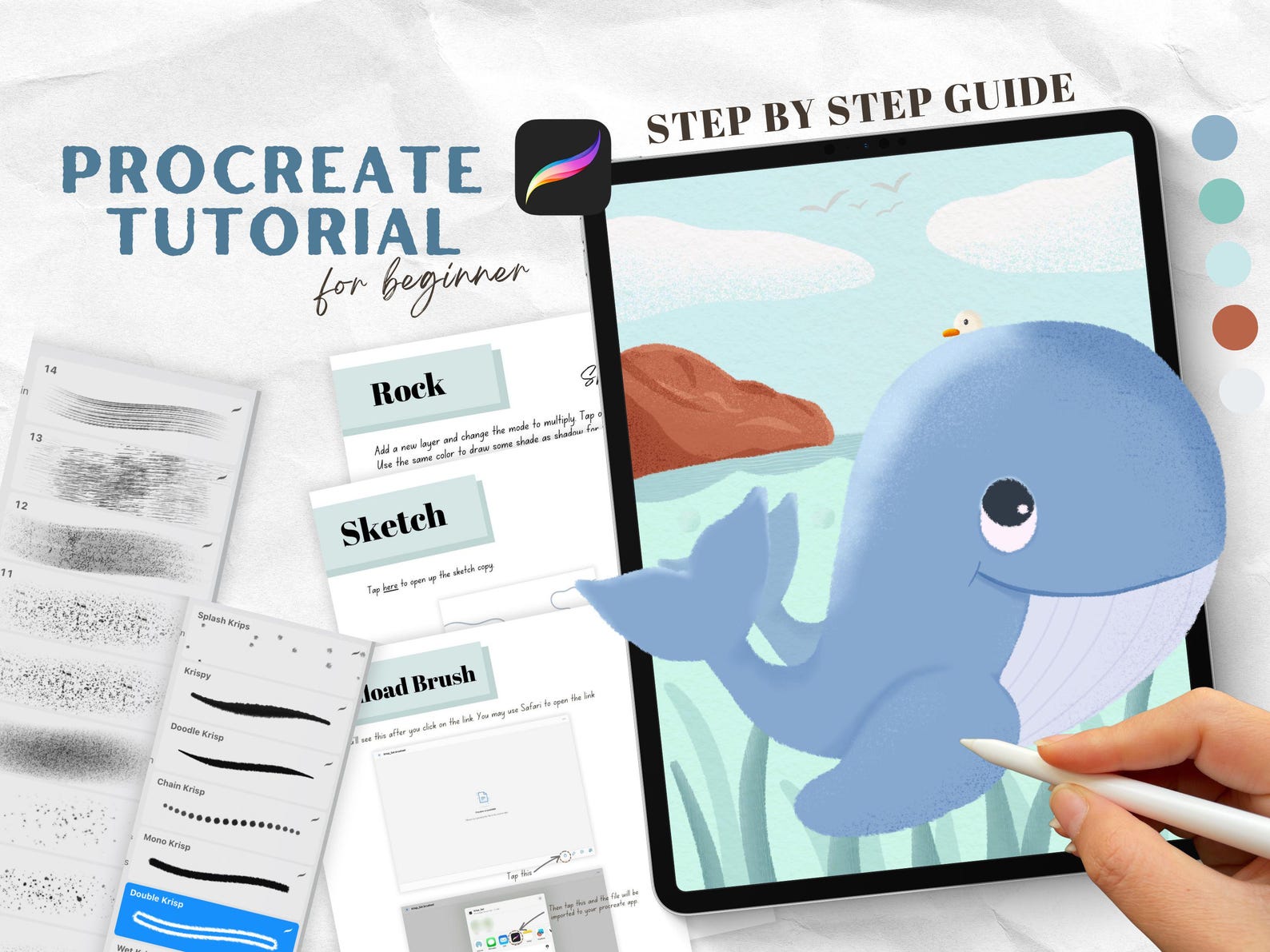 Step by Step Procreate Drawing Guide With Layered Art Files Digital Art ...