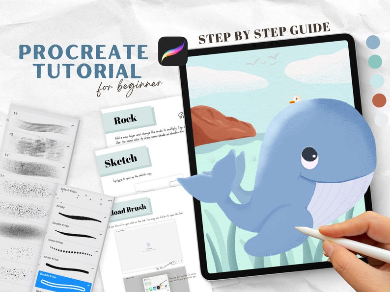 Step by Step Procreate Drawing Guide With Layered Art Files Digital Art Tutorial Procreate ...