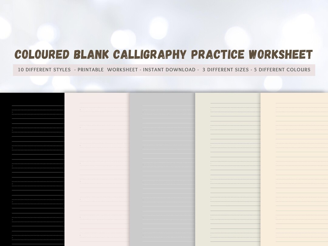 Blank Lettering Sheet Handlettering Practice Sheet Calligraphy Sheet ...