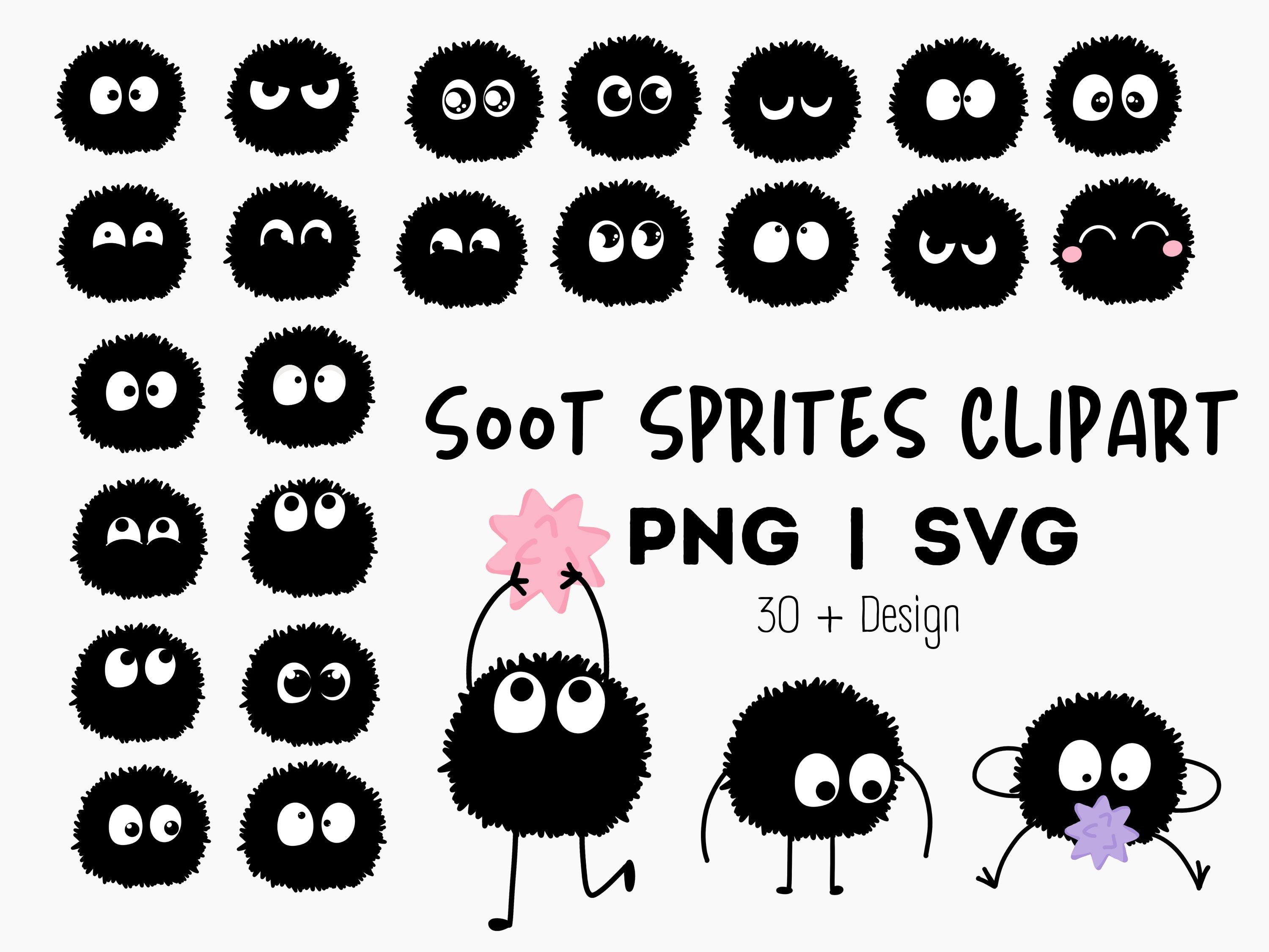 Soot Sprites Clipart PNG, Sprites SVG, Anime Totoro Seg Clipart ...