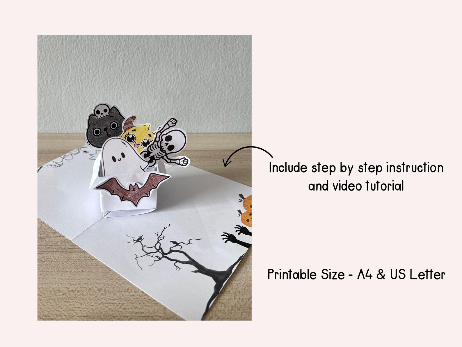 3D Pop up Card Halloween Craft Template for Kids, Craft for Kids ...