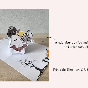 3D Pop up Card Halloween Craft Template for Kids, Craft for Kids ...