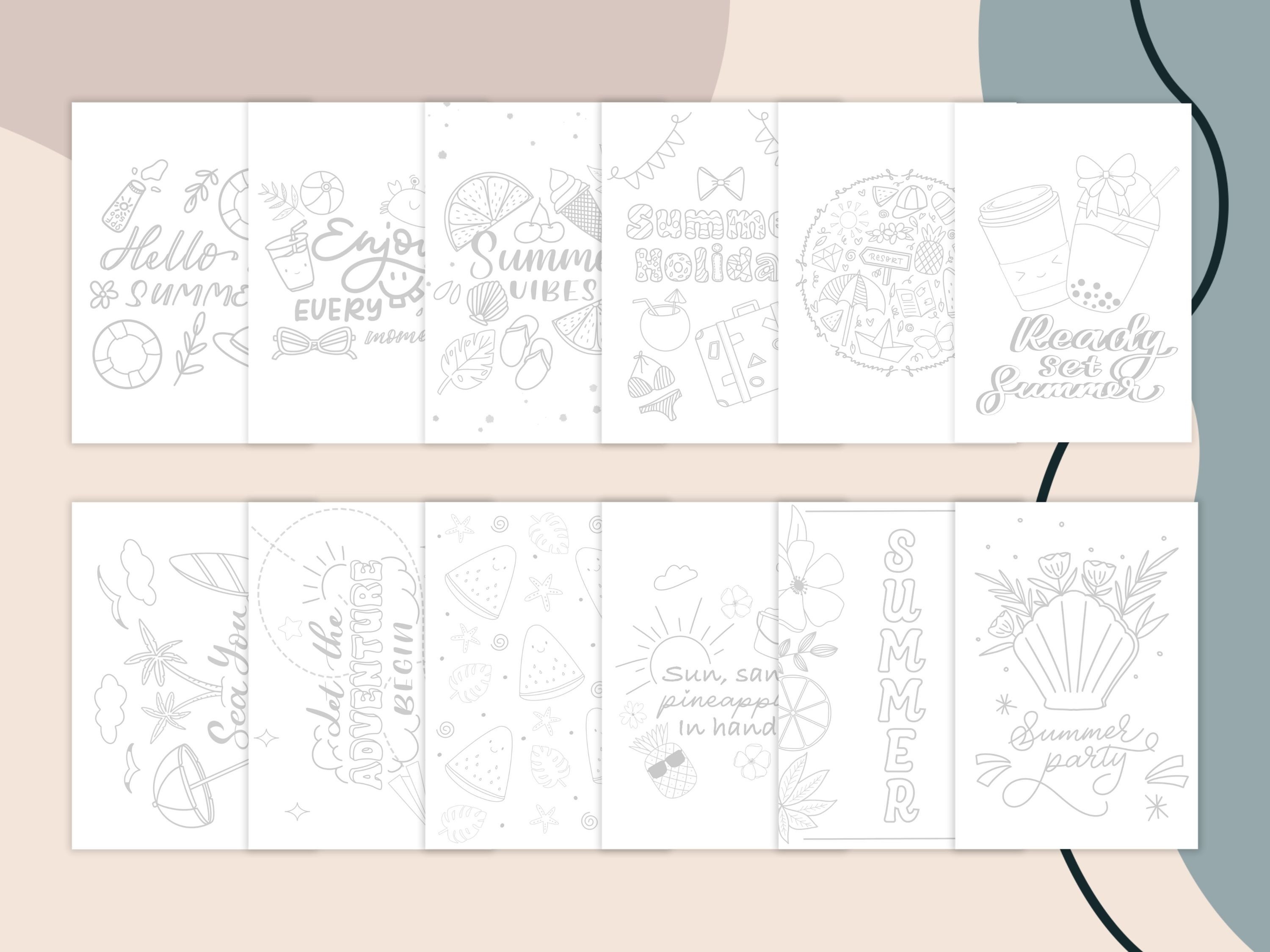 Procreate Doodle Trace Colouring Summer Doodle Trace Procreate With ...