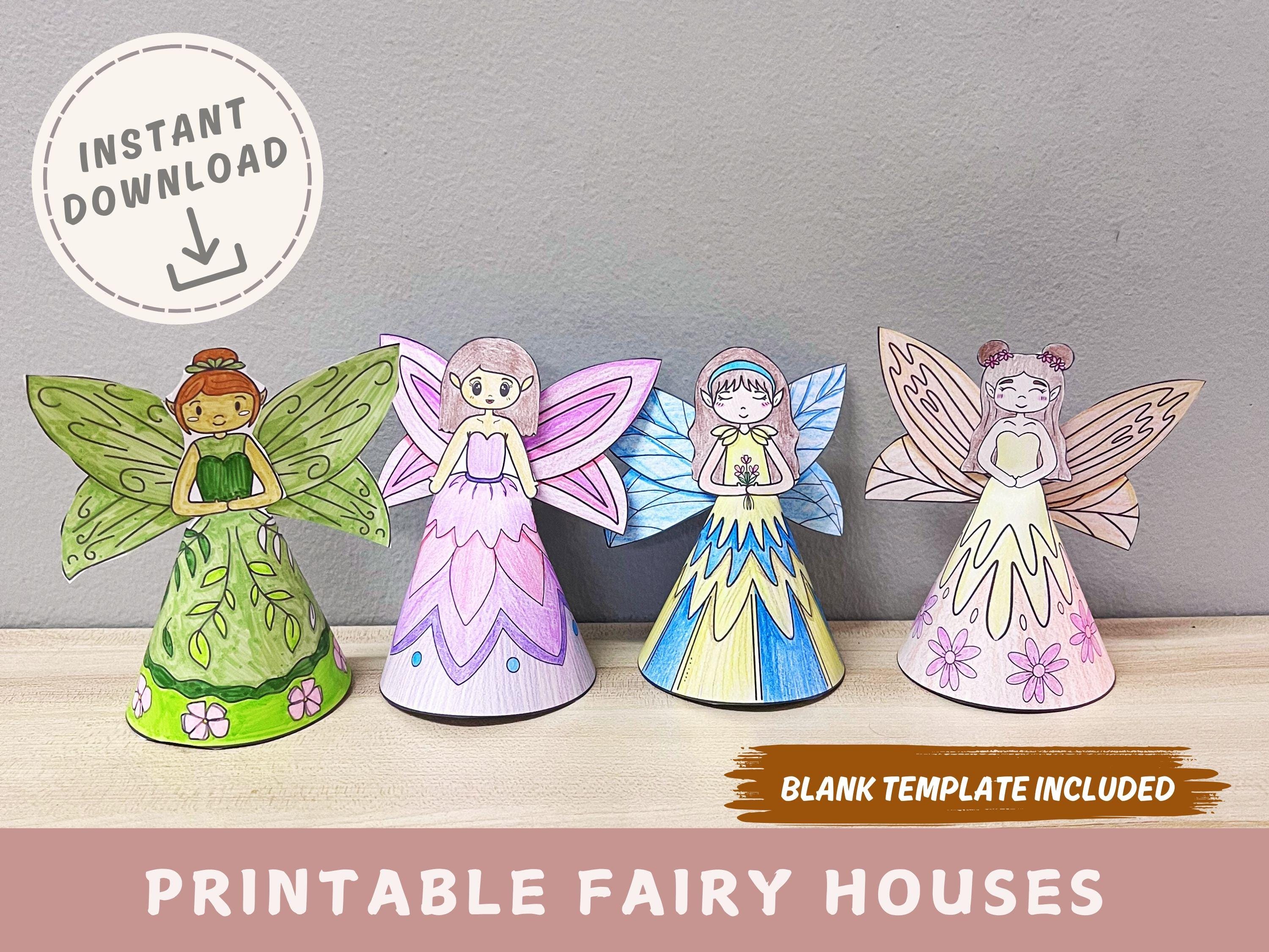 Fairy Paper Doll Printable: DIY Craft Template for Kids (digital ...