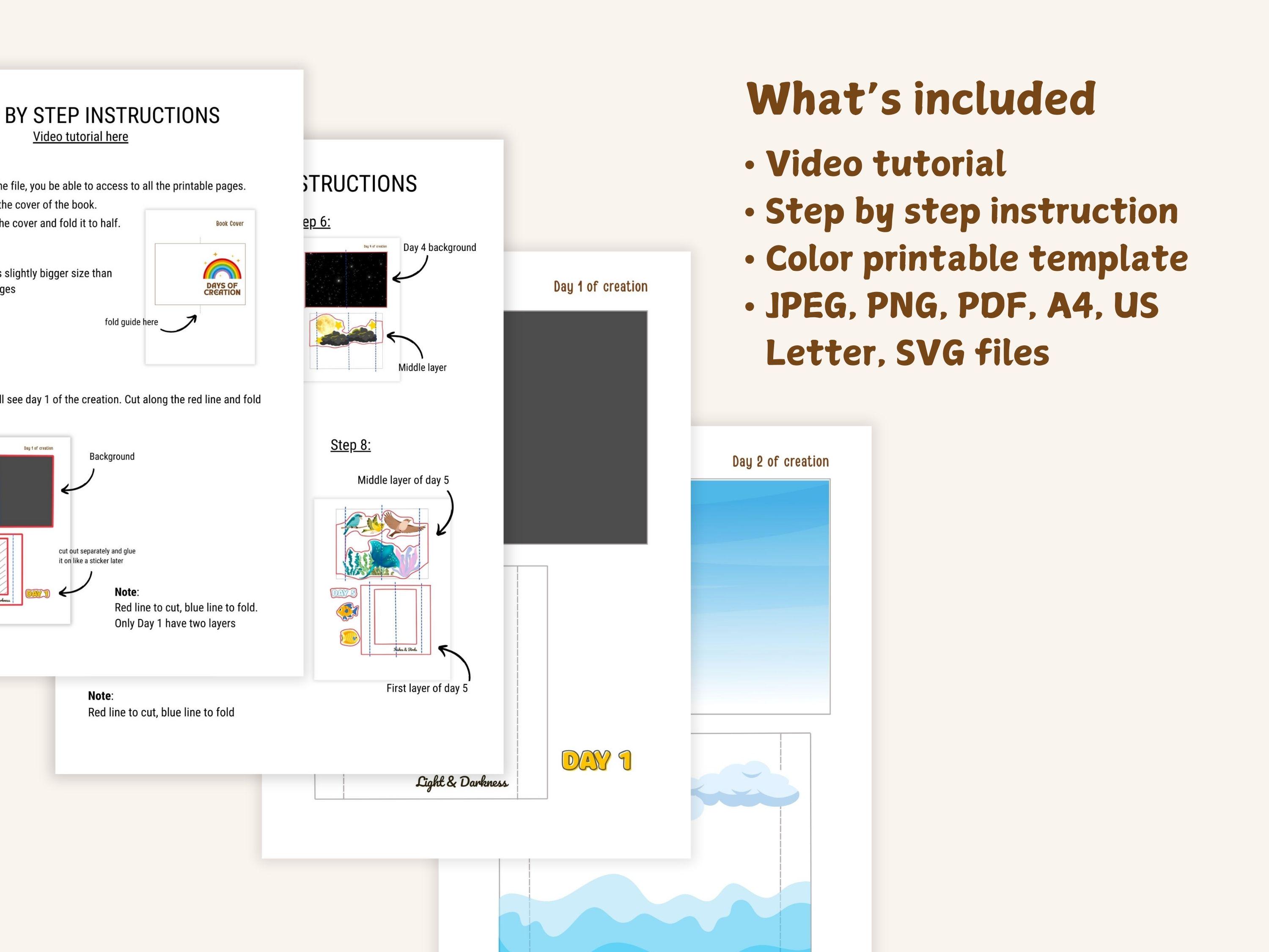 3D Pop-up Carousel: Days of Creation Paper Craft (digital Download) - Etsy