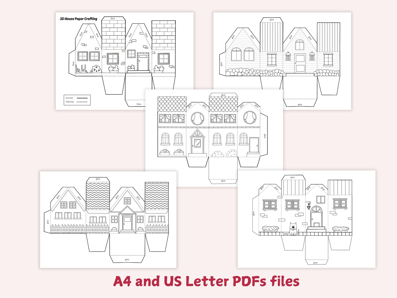 Printable Paper House Craft, DIY Paper House Fun Cut and Color ...