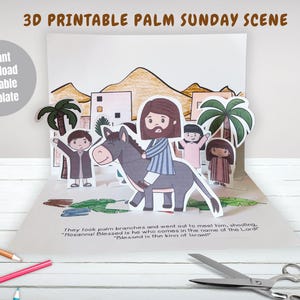 Cute Palm Sunday Bible Craft Holy Week Palm Sunday Craft Scene Sunday ...
