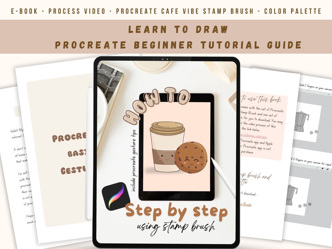 Learn to Draw With Procreate Step by Step Guide E-book Procreate Stamps ...