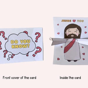 Jesus Loves You Pop up Card Craft: Bible Sunday School Activity (PDF ...