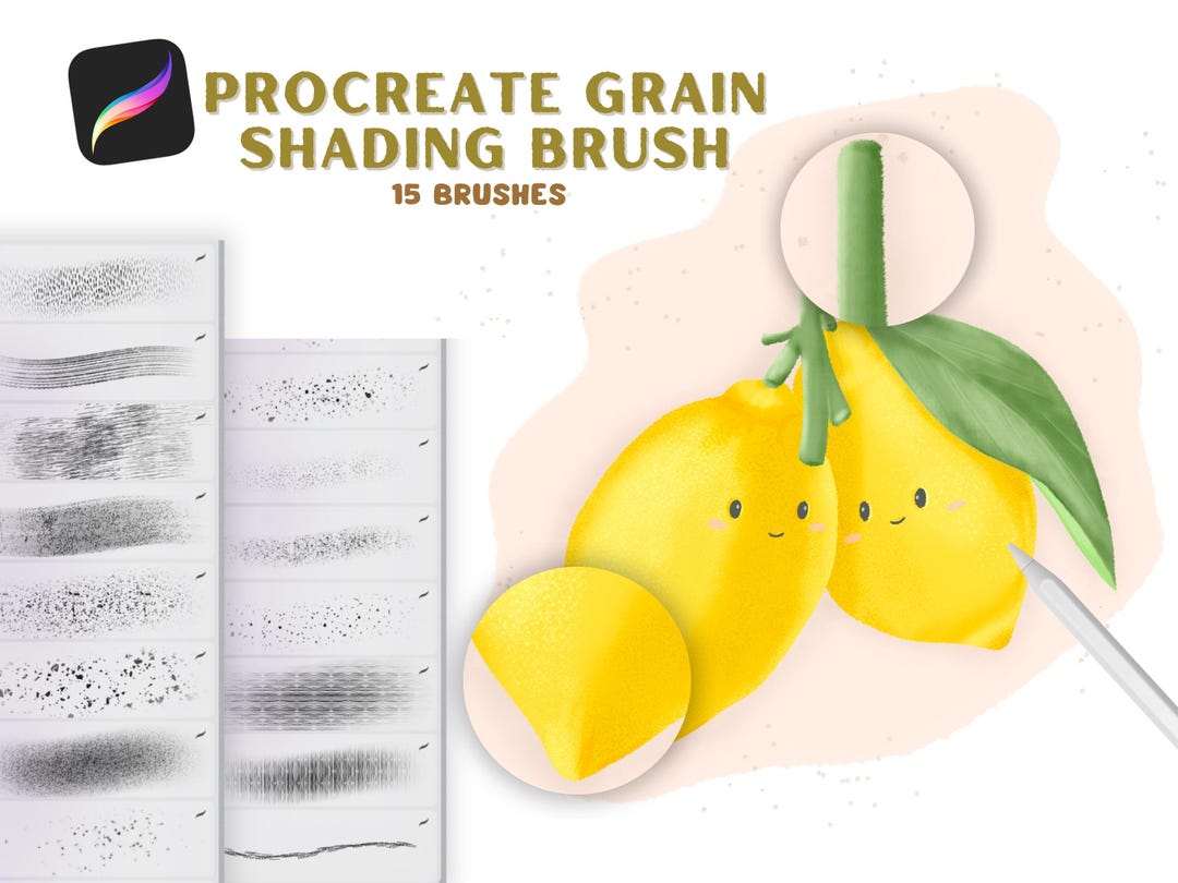 Procreate Texture Grain Noise Brush, iPad Brush With Grain Shading, Shading Procreate Texture ...