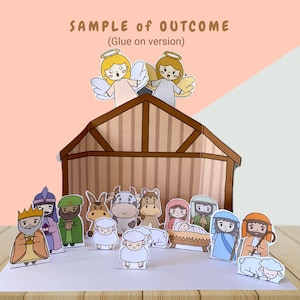 Christmas Nativity Craft Printable 3D Nativity Scene Paper Craft DIY ...