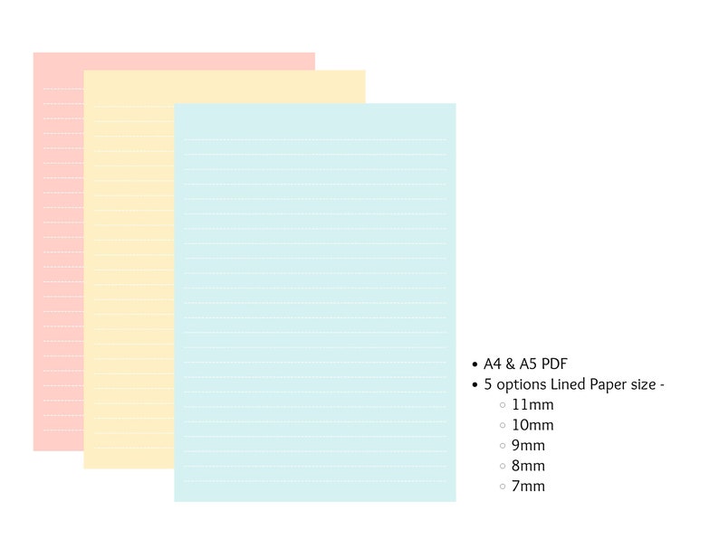 Pastel Digital Lined Paper Goodnotes Notability Lined Paper Template ...