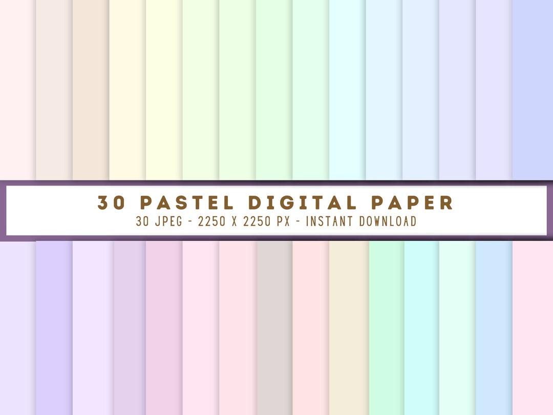 Pastel Color Digital Paper Instant Download Colourful Pastel Digital ...