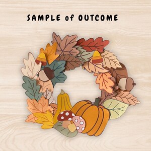 Fall Wreath Craft: Printable DIY Paper Autumn Activity (PDF, SVG) - Etsy