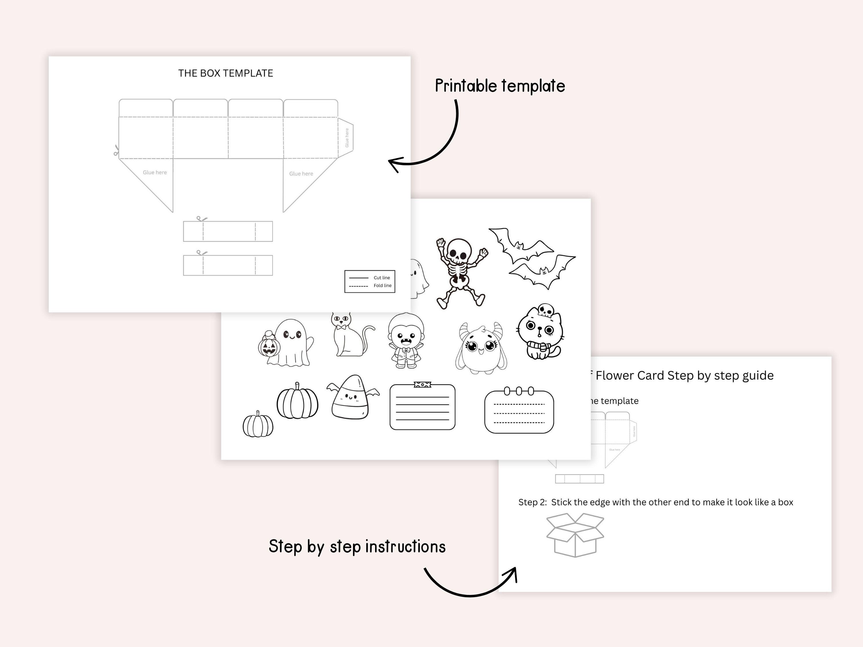 3D Pop up Card Halloween Craft Template for Kids, Craft for Kids ...