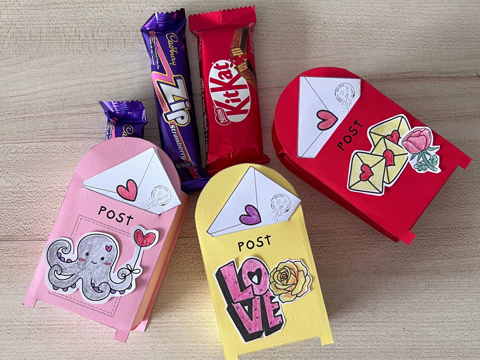 Valentine's Day Gift Box - Printable Love Letter Mailbox Craft Template ...