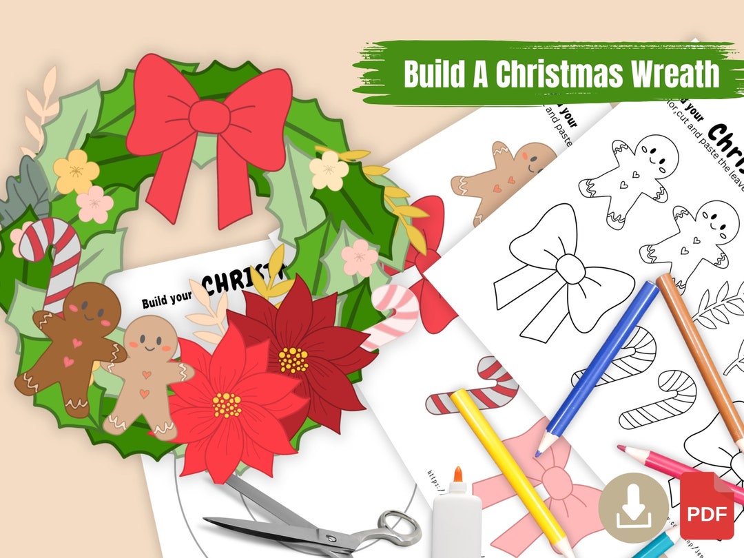 Christmas Wreath Craft, DIY Christmas Wreath Making, Christmas Home ...