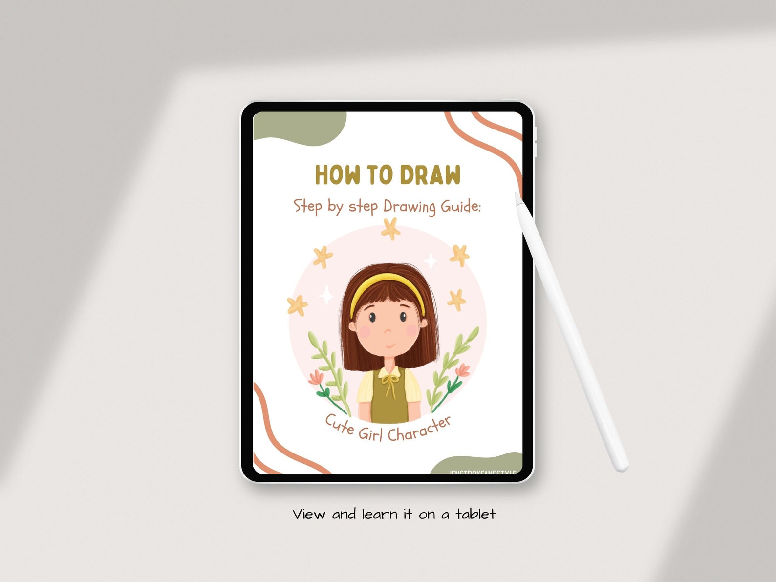 How to Draw Cute Girl Character Guide Book, Procreate Easy How to Draw ...
