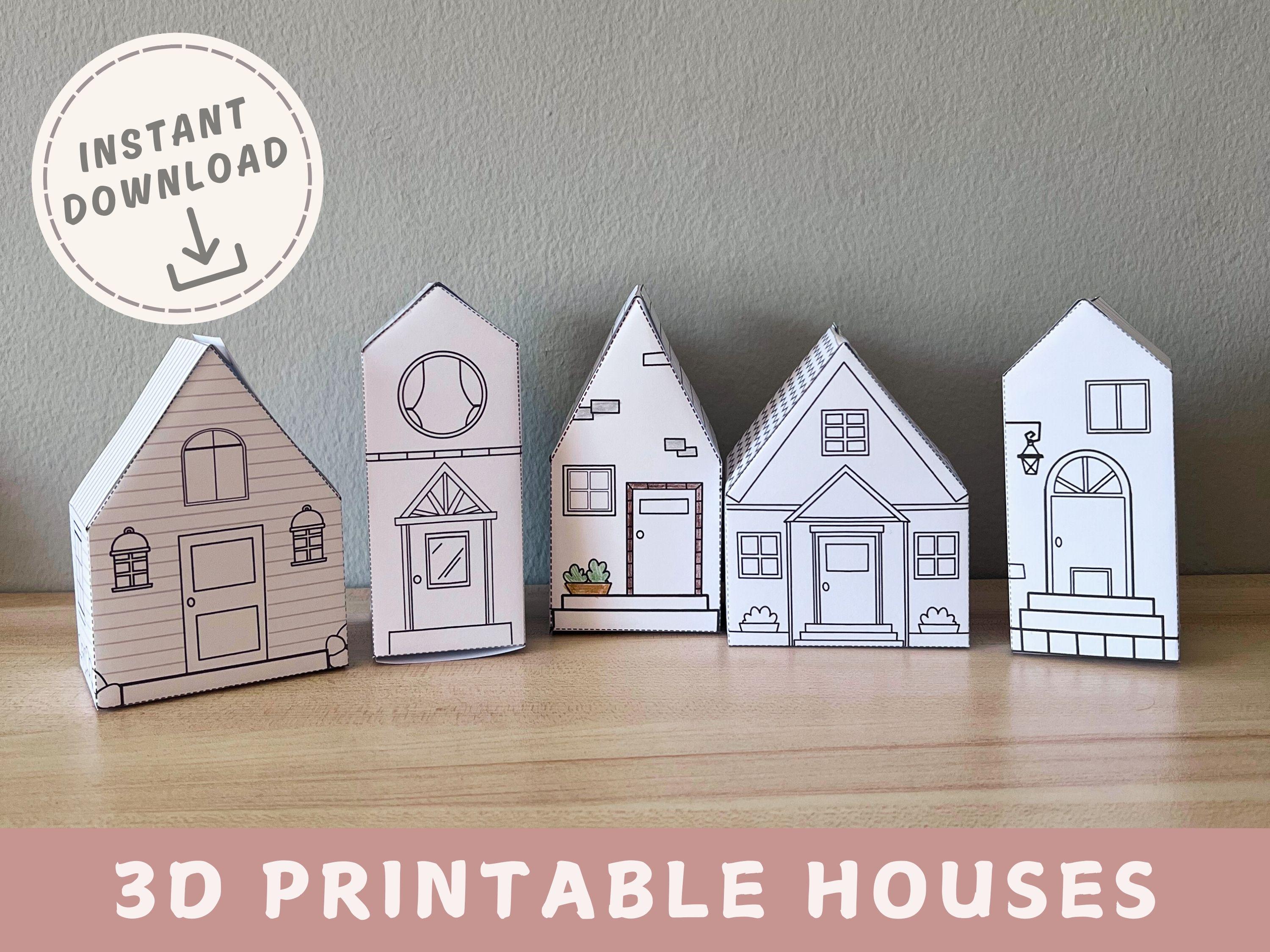 Printable Paper House Craft, DIY Paper House Fun Cut and Color ...