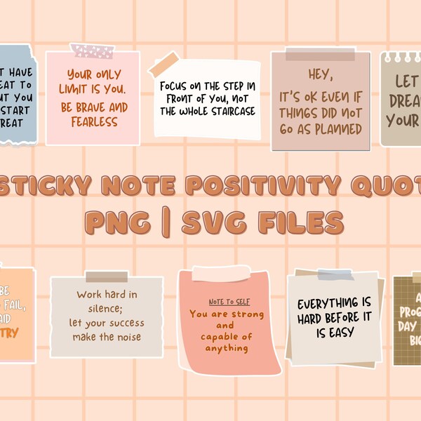 Motivational Sticky Notes - Etsy
