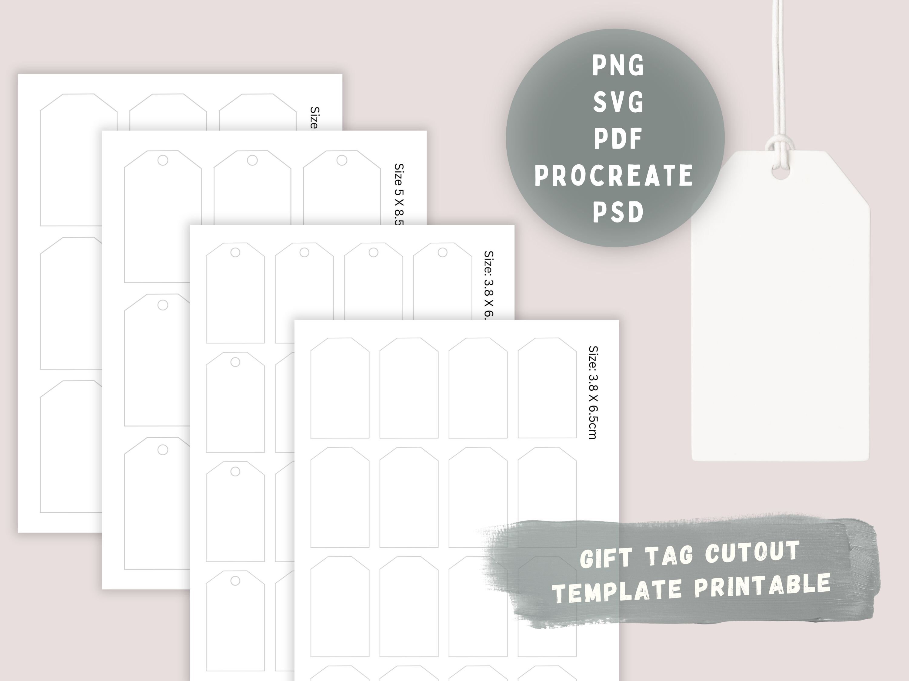 Gift Tag Cutout Printable Template, Printable Blank Gift Tag Template ...
