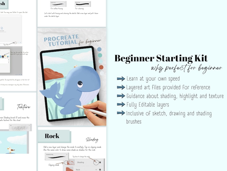 Step by Step Procreate Drawing Guide With Layered Art Files Digital Art ...